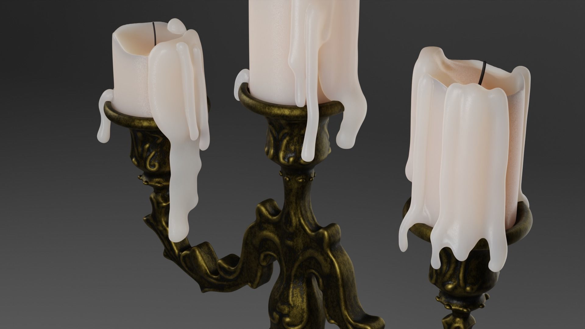 Candlestick in the old style 3D model 3D model | CGTrader