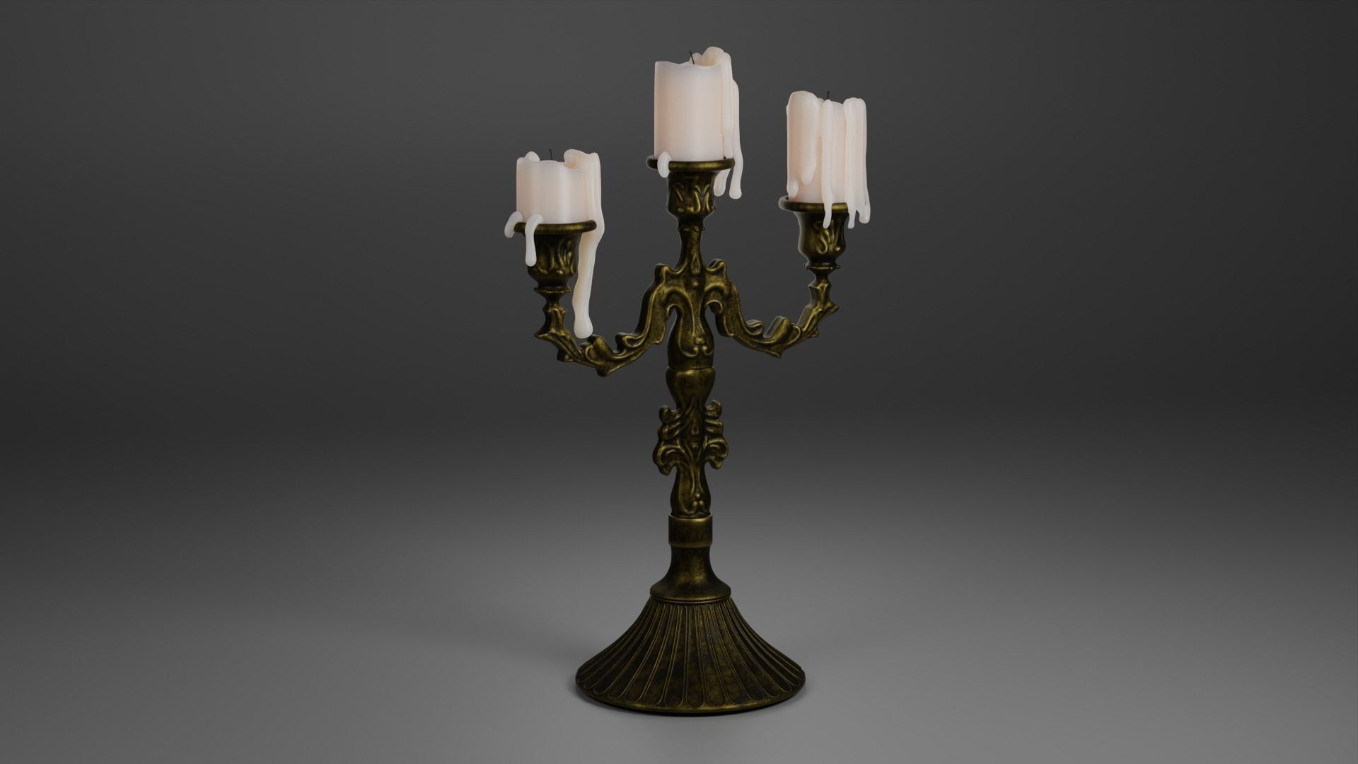 Candlestick in the old style 3D model 3D model | CGTrader