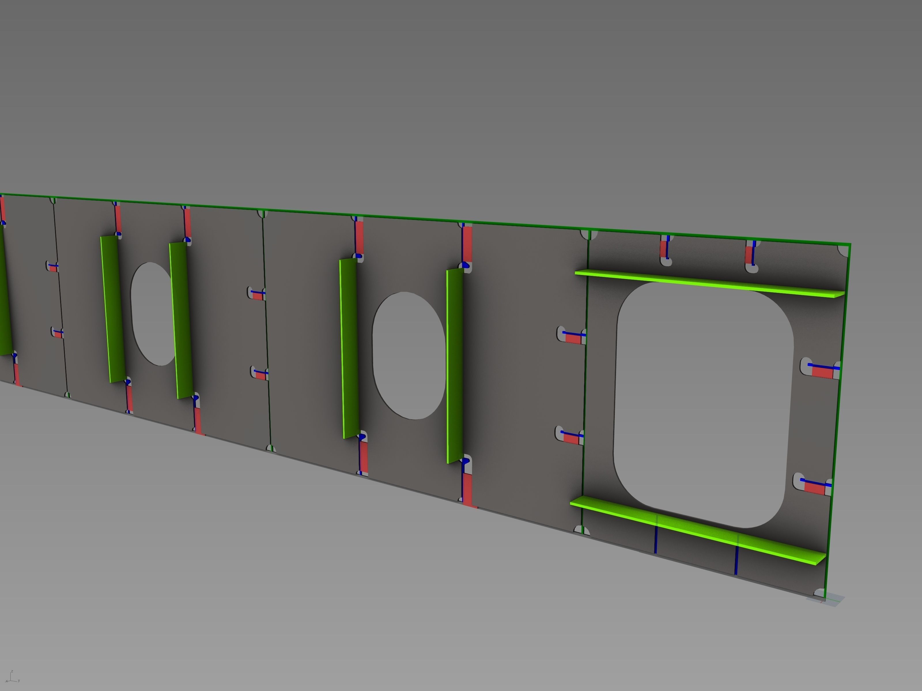 Container ship midship section free 3D model | CGTrader