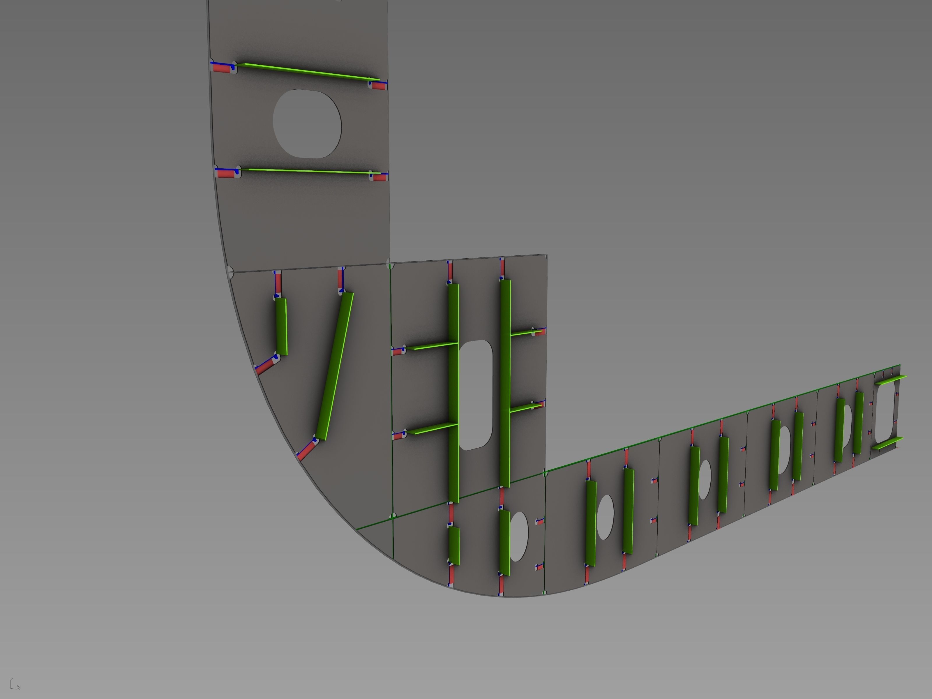 Container ship midship section free 3D model | CGTrader