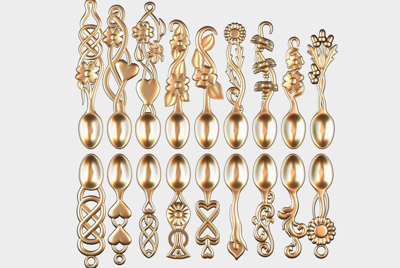 Wooden spoon model for cnc 10 3D model | CGTrader