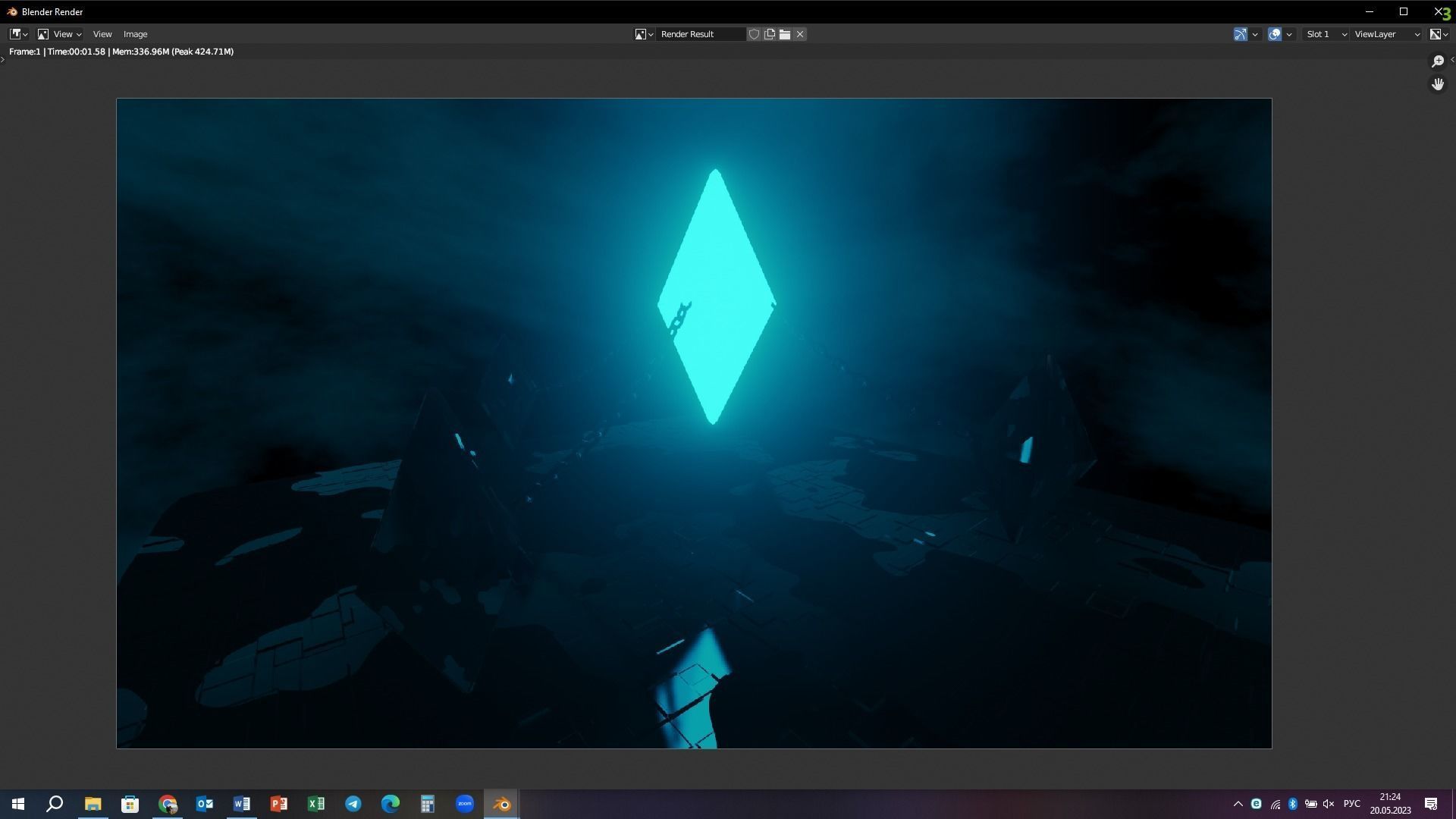 Crystal awakening 3D model | CGTrader