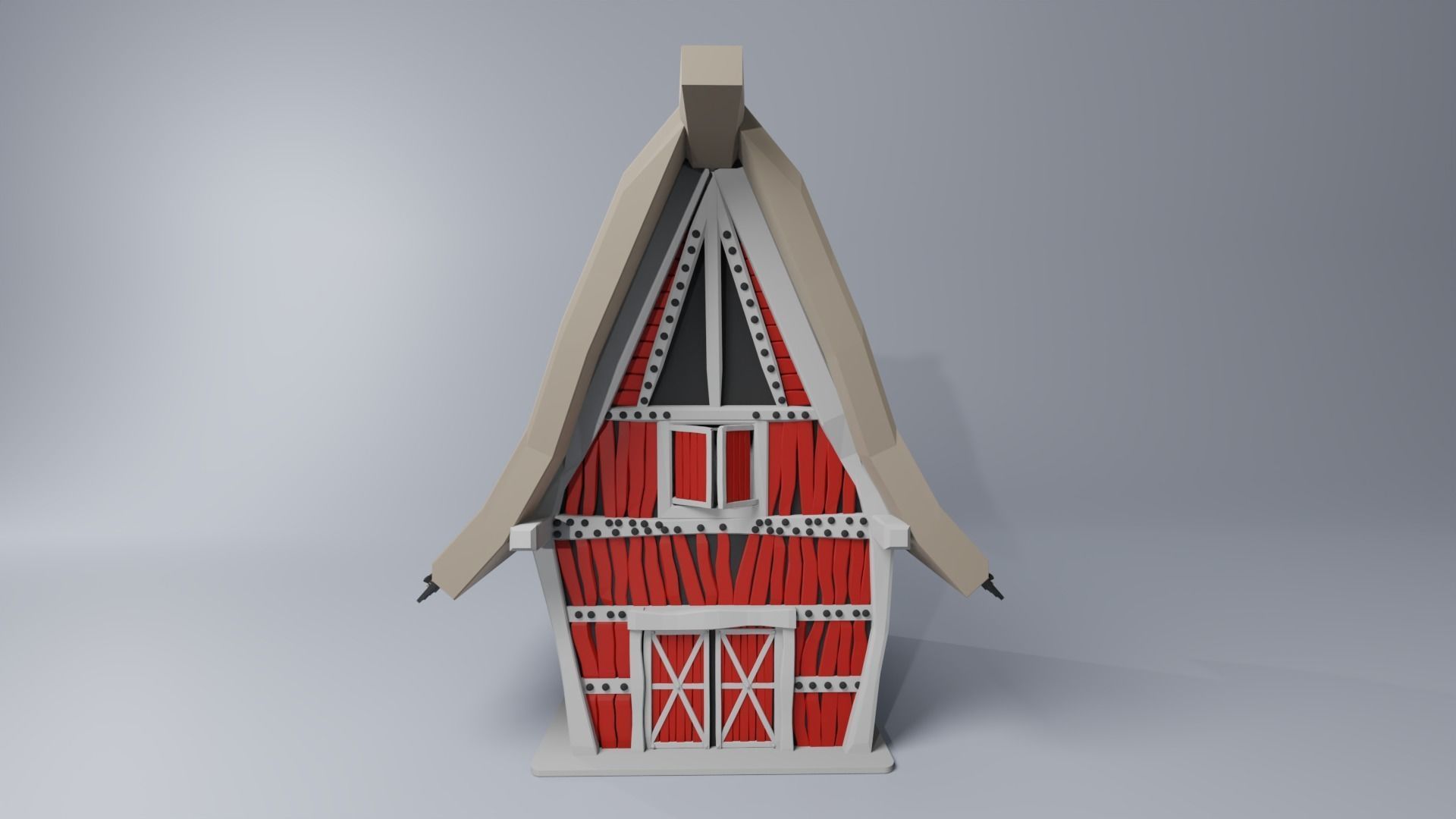 Simple Printable Barn 3D model 3D printable | CGTrader