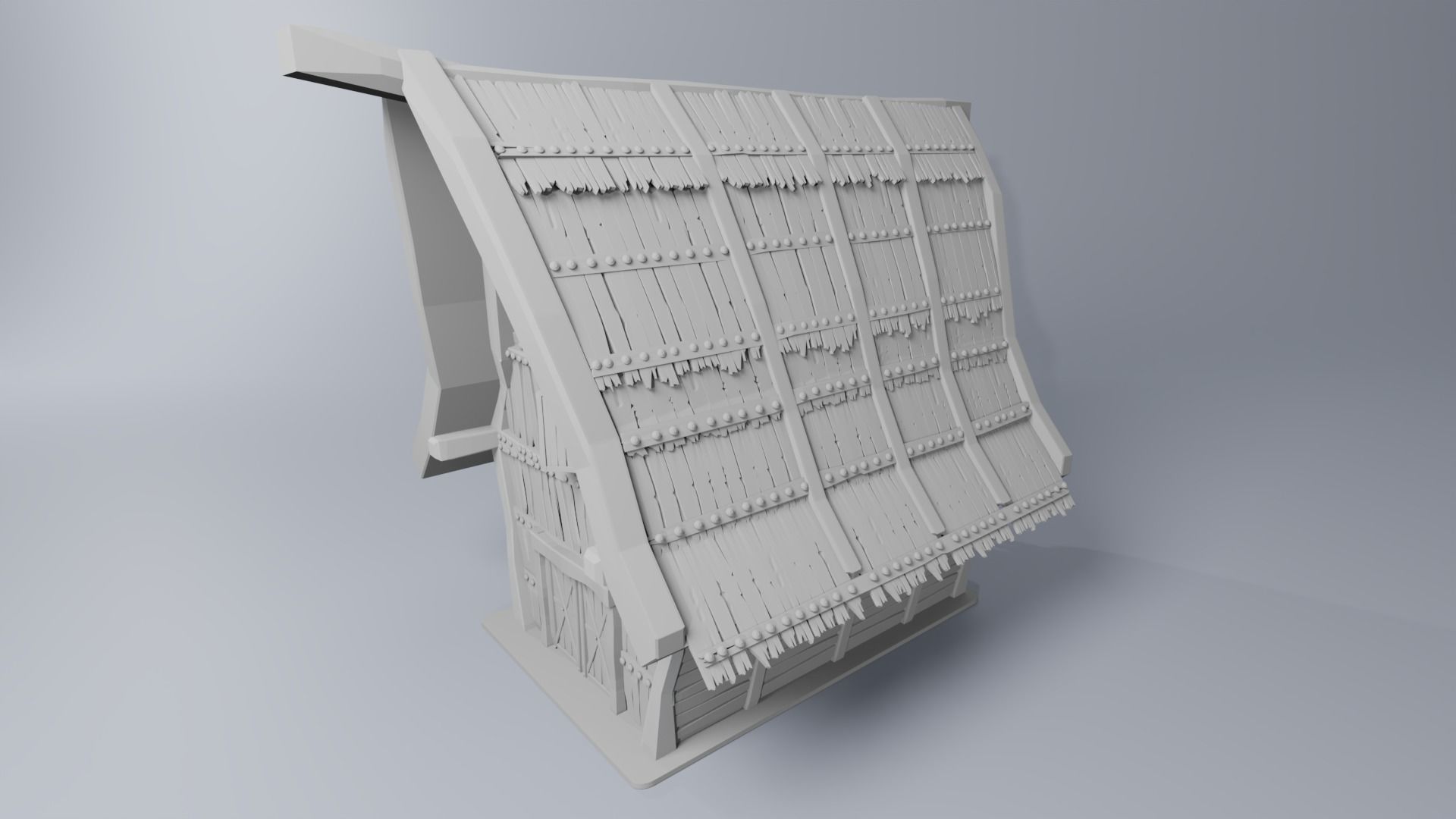 Simple Printable Barn 3D model 3D printable | CGTrader