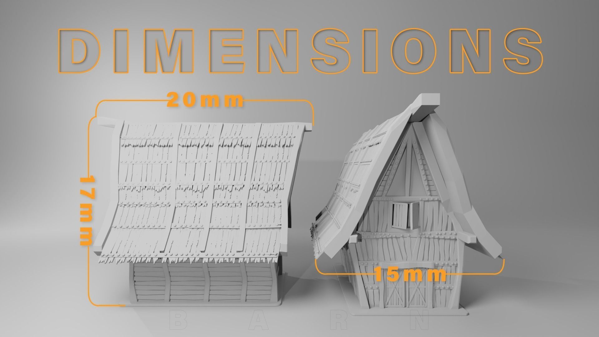 Simple Printable Barn 3D model 3D printable | CGTrader