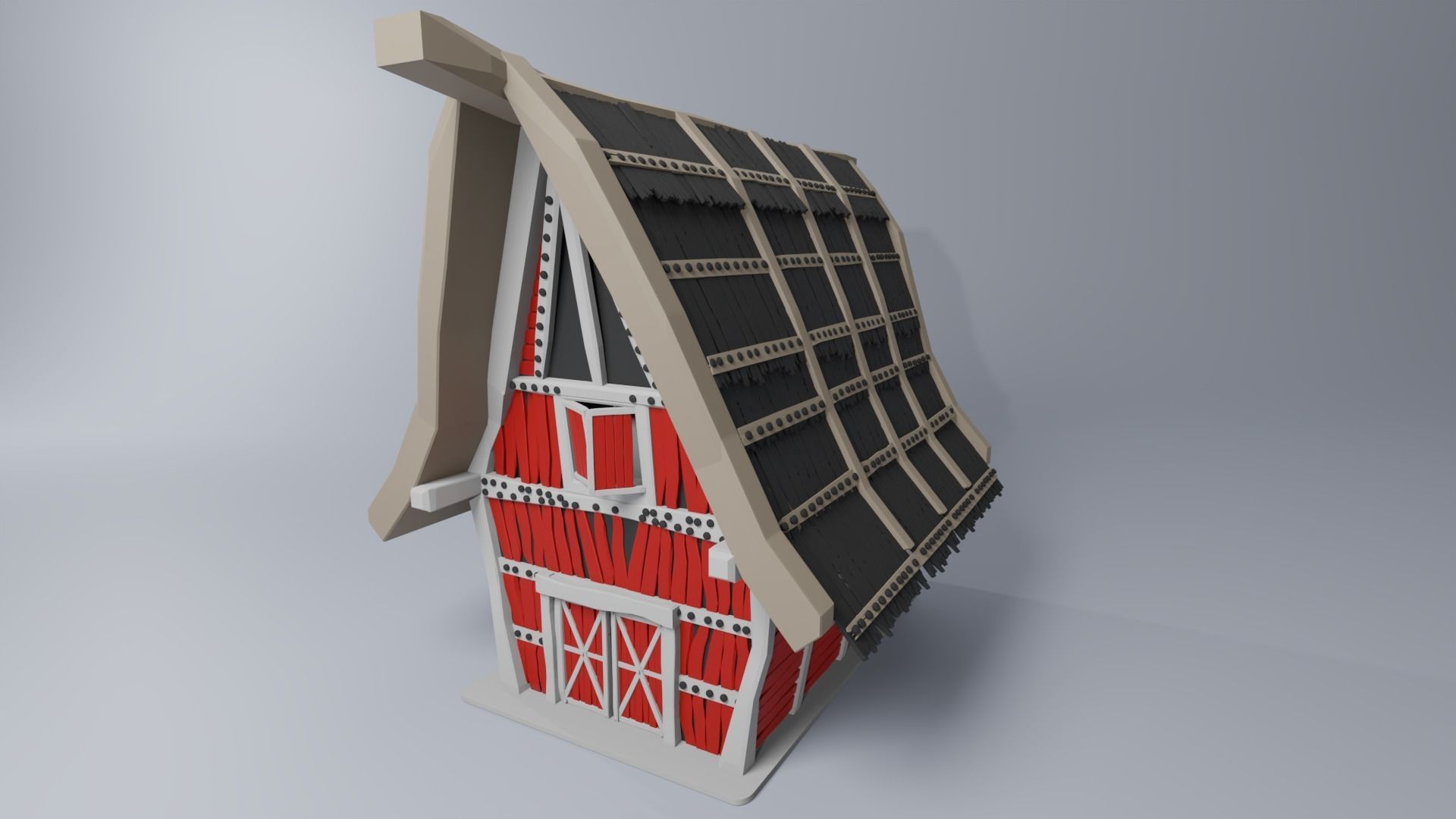 Simple Printable Barn 3D model 3D printable | CGTrader