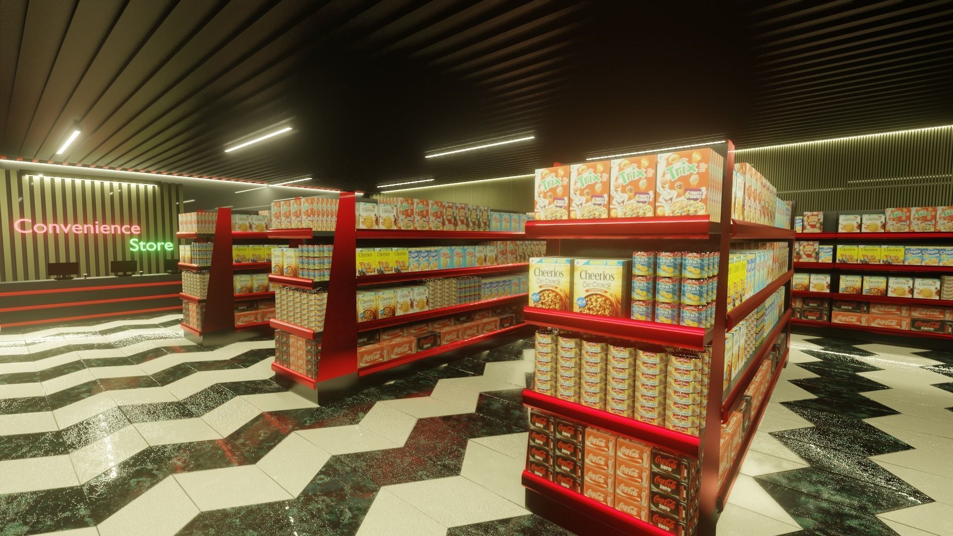 Convenience Store free VR / AR / low-poly 3D model | CGTrader