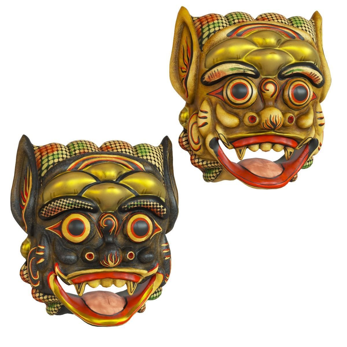 Balinese barong mask 3D model 3D printable | CGTrader