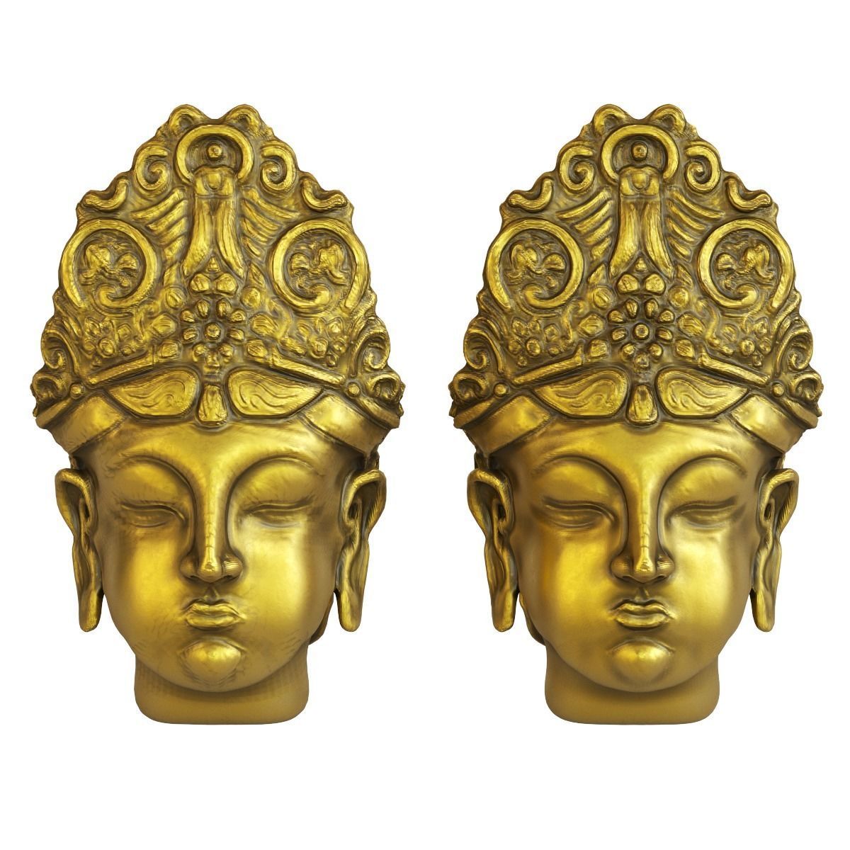 Budda head sculpture 3D model 3D printable | CGTrader