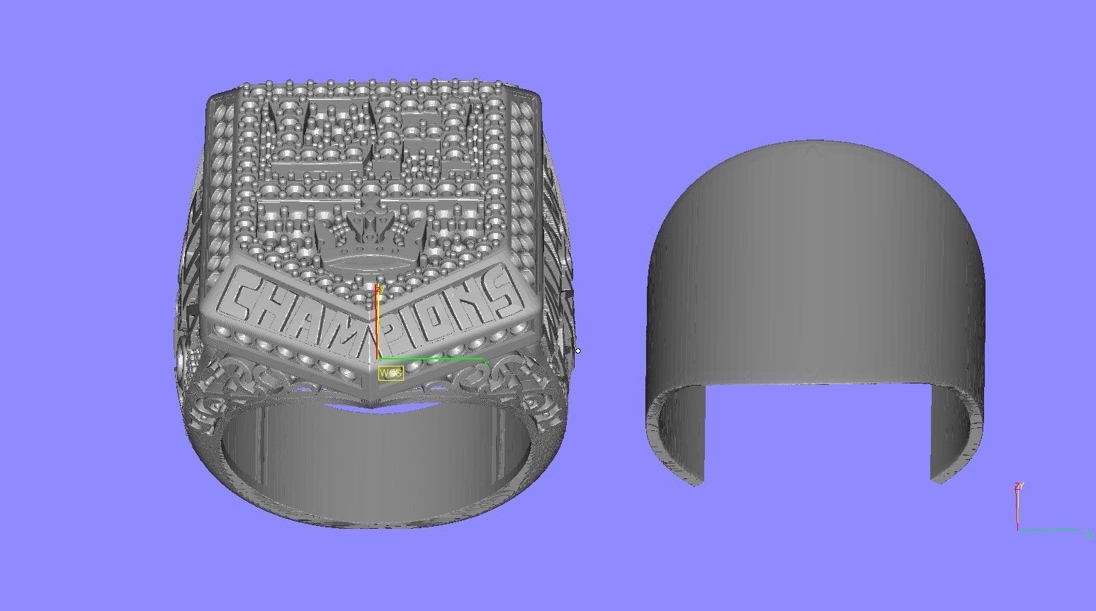Williams Kings 2014 Championship Ring 3D model 3D printable | CGTrader