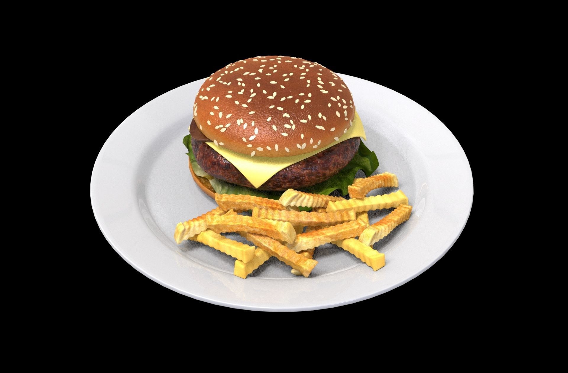 Hamburger Fast Food 3d model 3D model | CGTrader