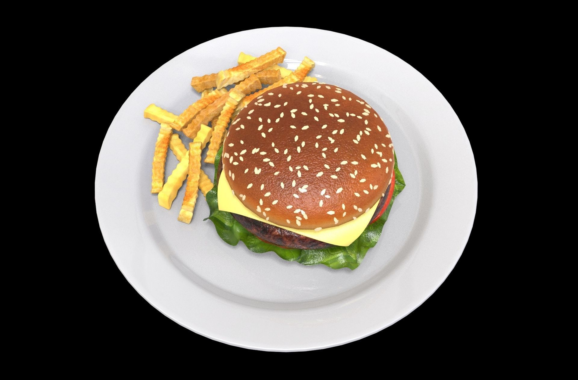 Hamburger Fast Food 3d model 3D model | CGTrader