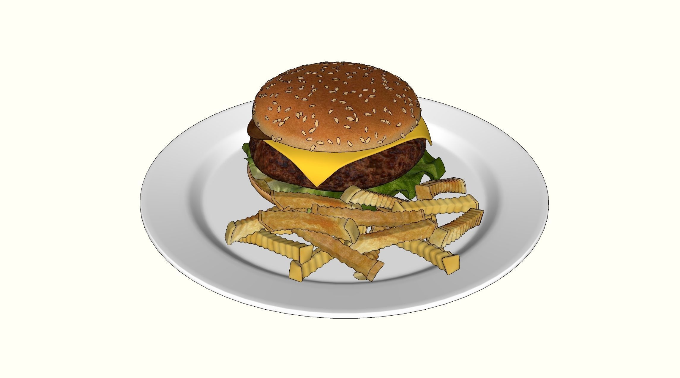 Hamburger Fast Food 3d model 3D model | CGTrader