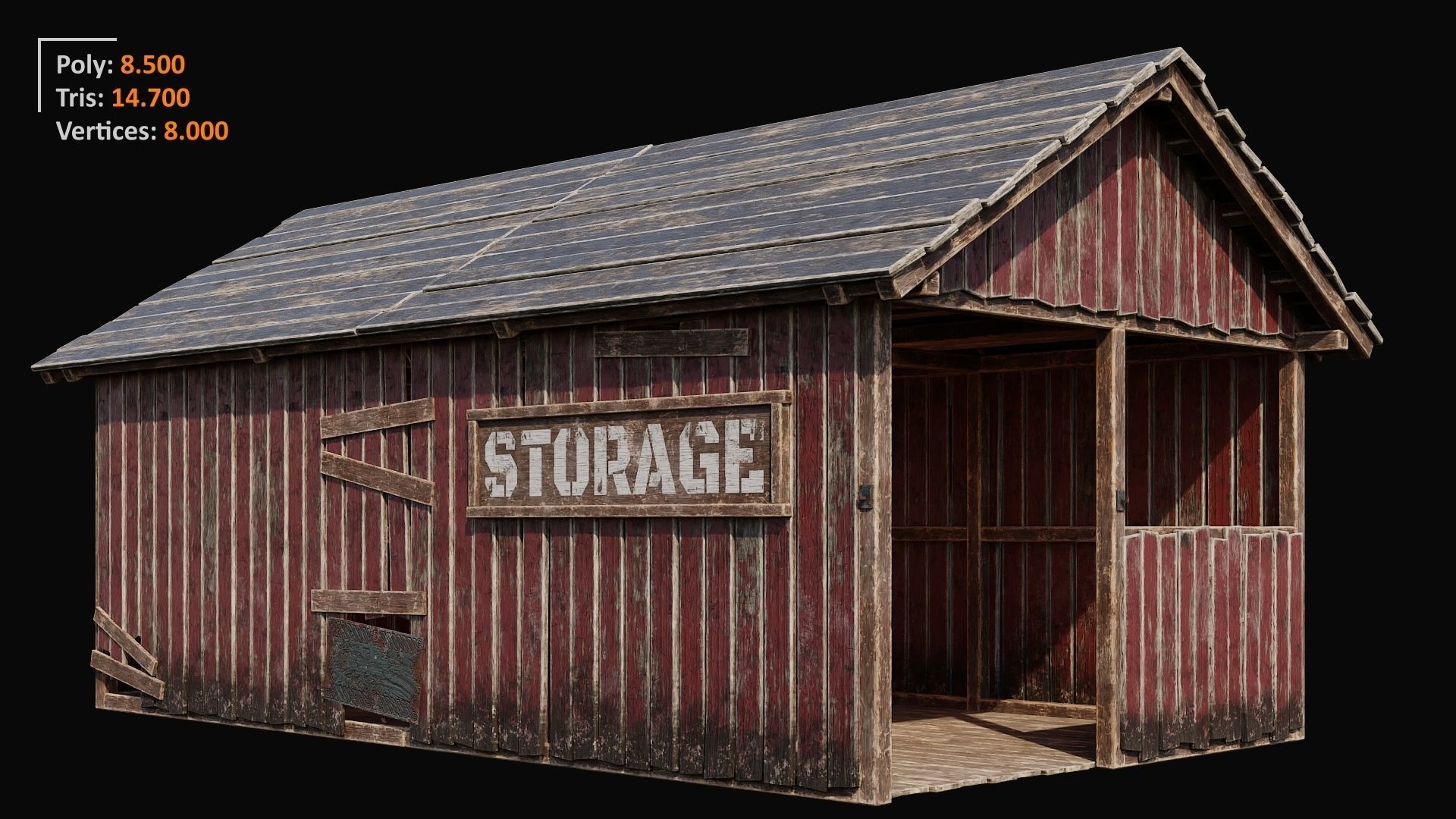 FREE Farm Building Storage 4K PBR Game-Ready free VR / AR / low-poly 3D ...