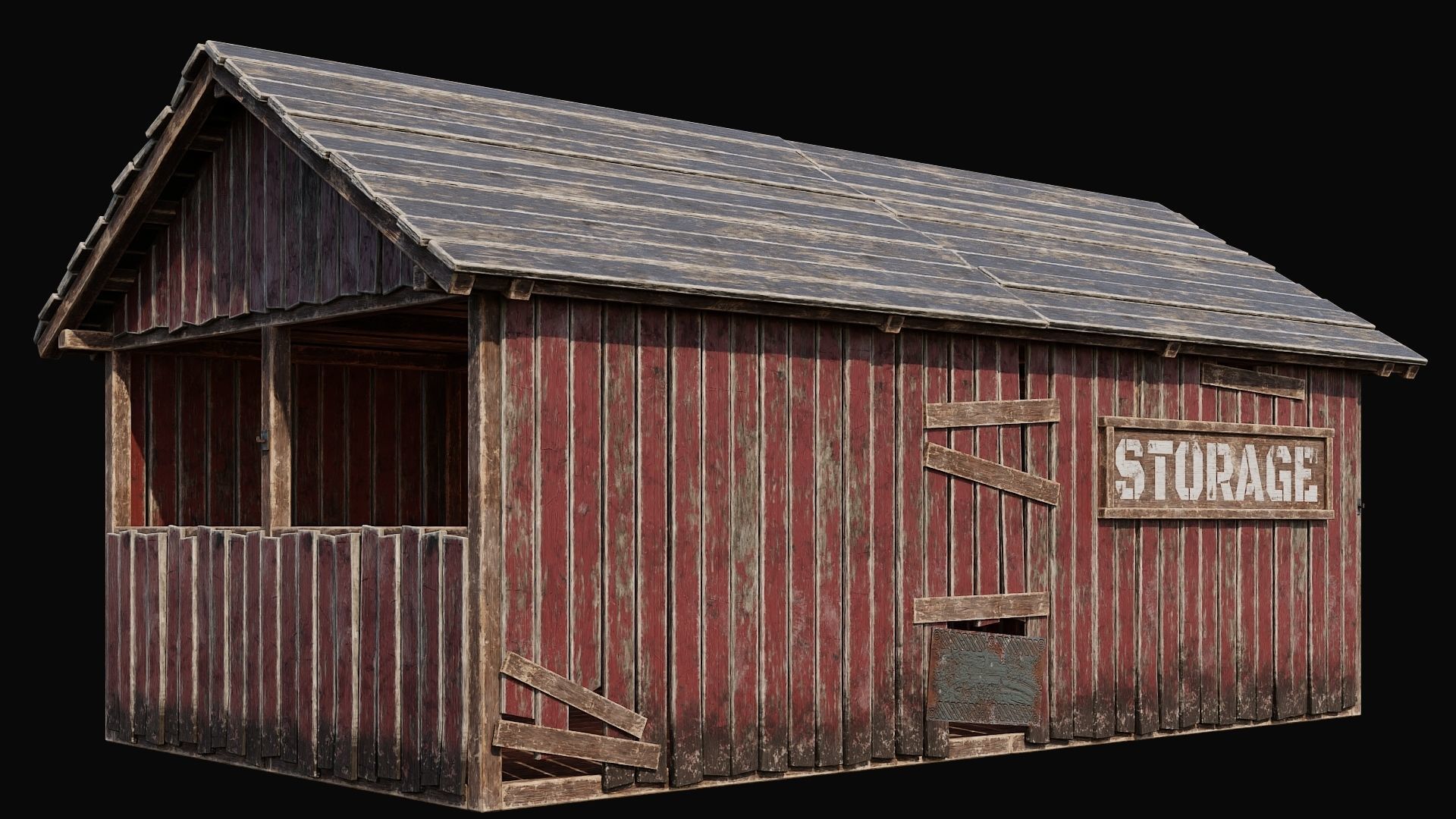 FREE Farm Building Storage 4K PBR Game-Ready free VR / AR / low-poly 3D ...