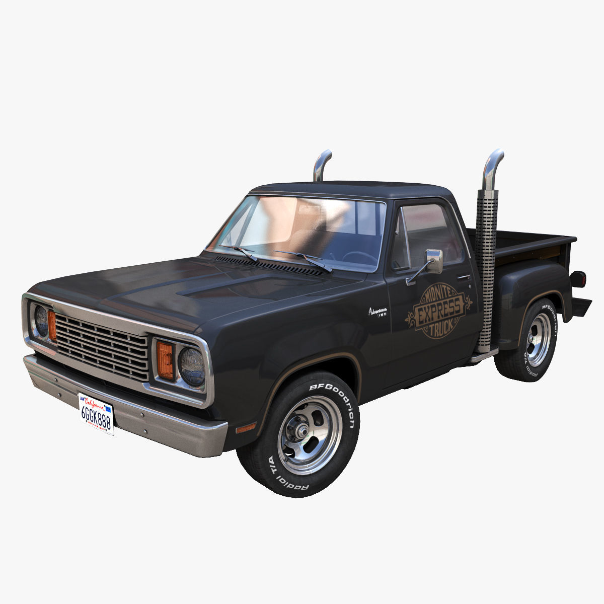 3D model 1976 Dodge Midnite Express truck VR / AR / low-poly | CGTrader