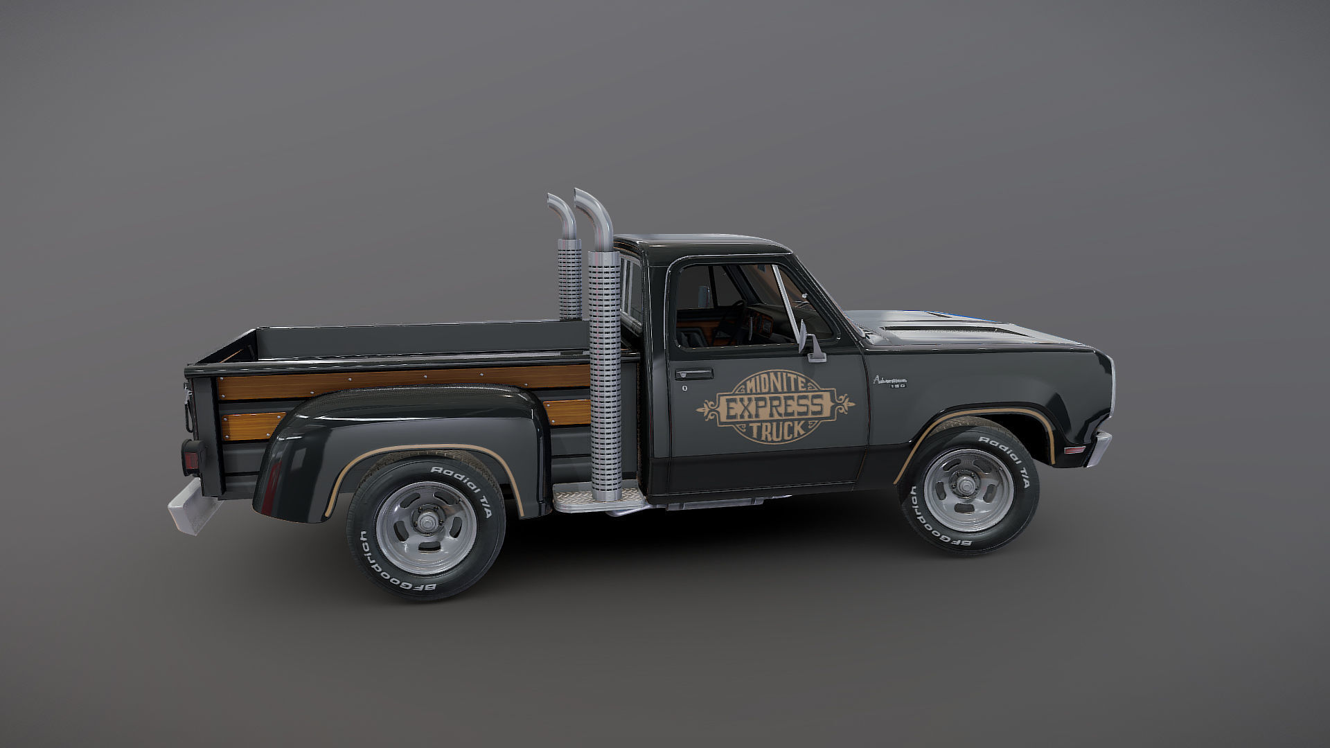 3D model 1976 Dodge Midnite Express truck VR / AR / low-poly | CGTrader