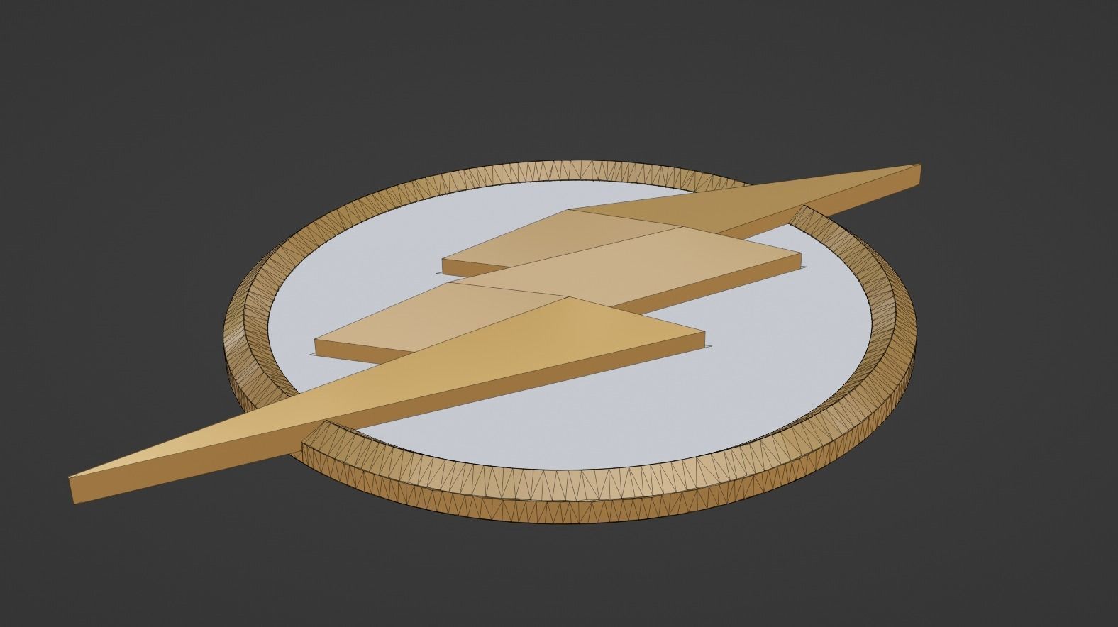 The Flash emblem 3D model 3D printable | CGTrader