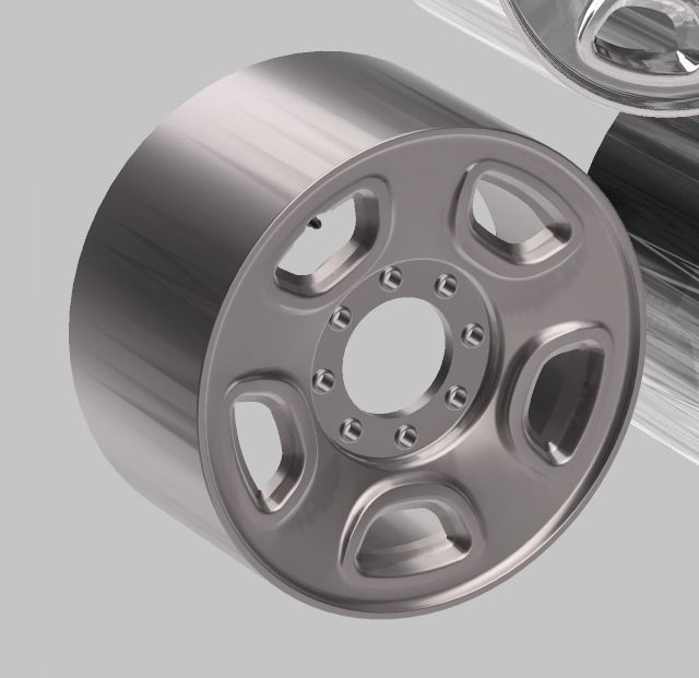 DODGE RAM ORIGINAL 17 STEEL WHEELS FOR 1 25 SCALE AUTOS 3D model 3D ...
