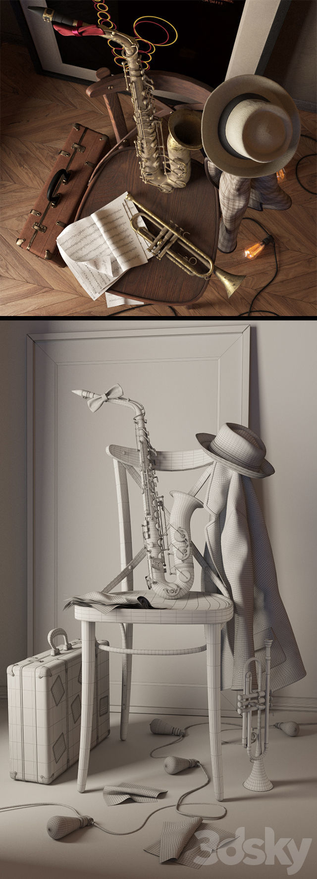 Saxophone 3D model | CGTrader