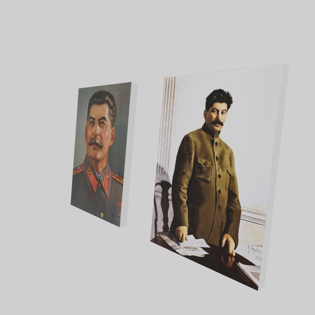 Joseph Stalin paintings free VR / AR / low-poly 3D model | CGTrader