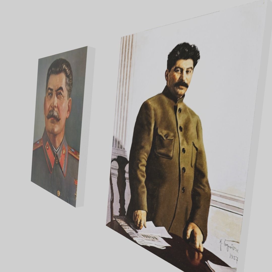 Joseph Stalin paintings free VR / AR / low-poly 3D model | CGTrader