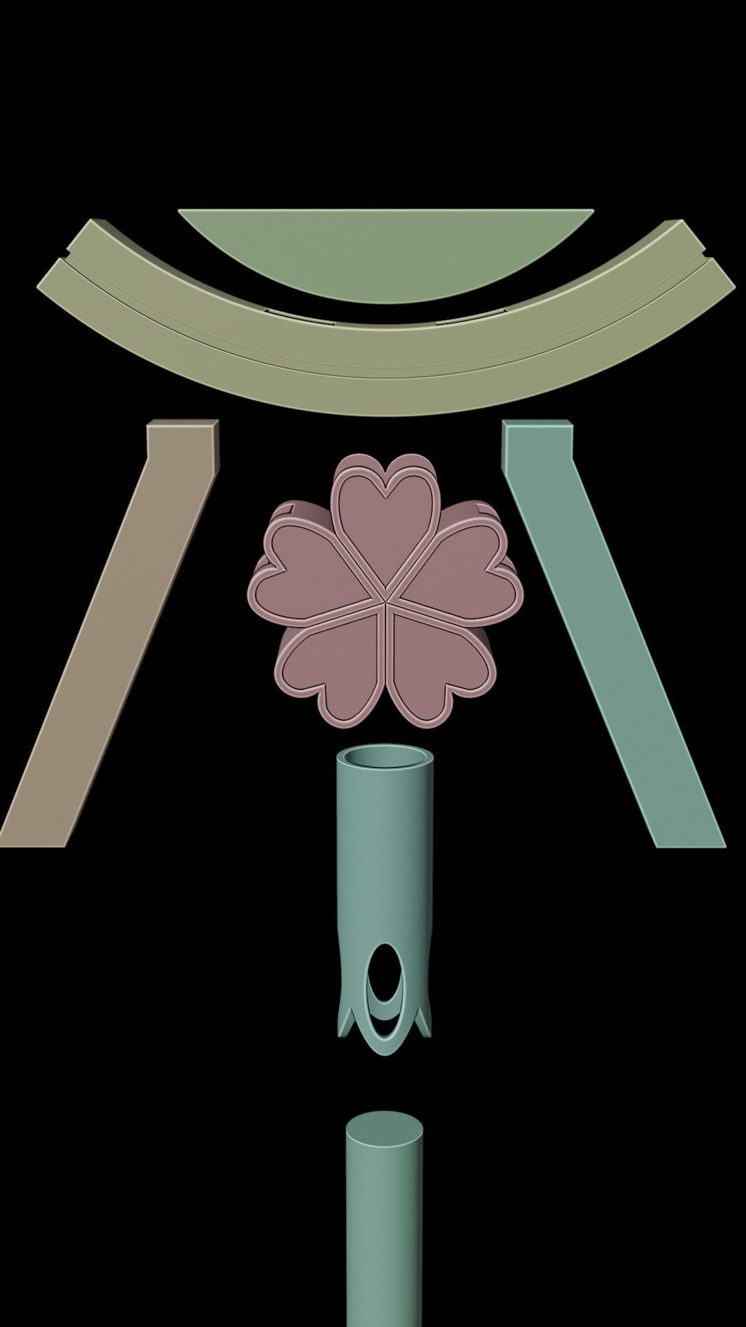 Yae Miko Gohei Wand Stick Genshin Impact 3D model 3D printable | CGTrader