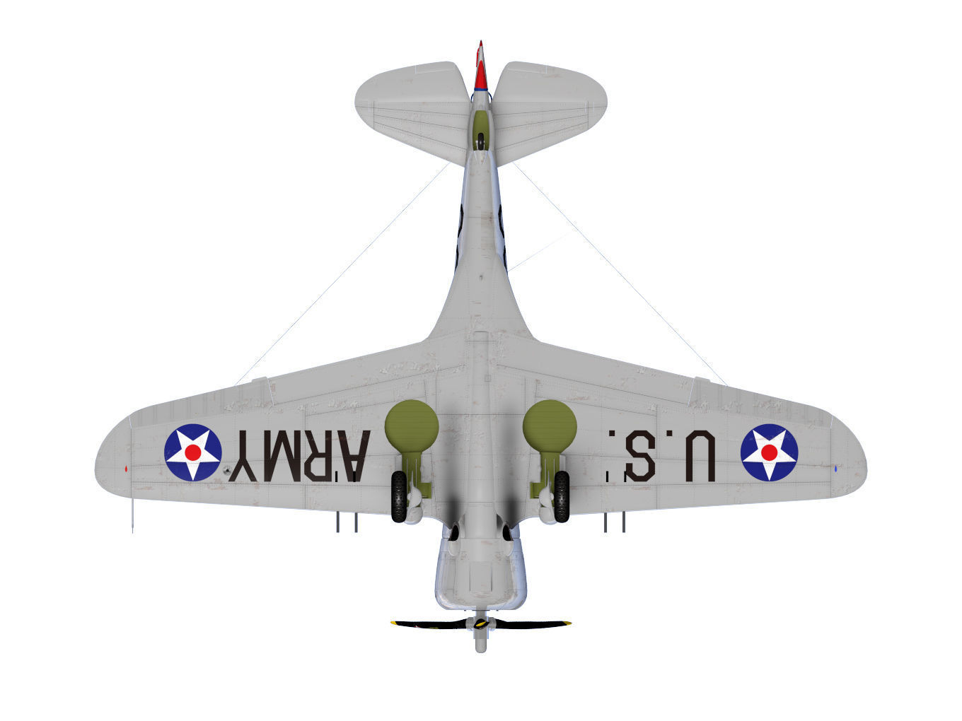 Curtiss Wright P36 3D model | CGTrader