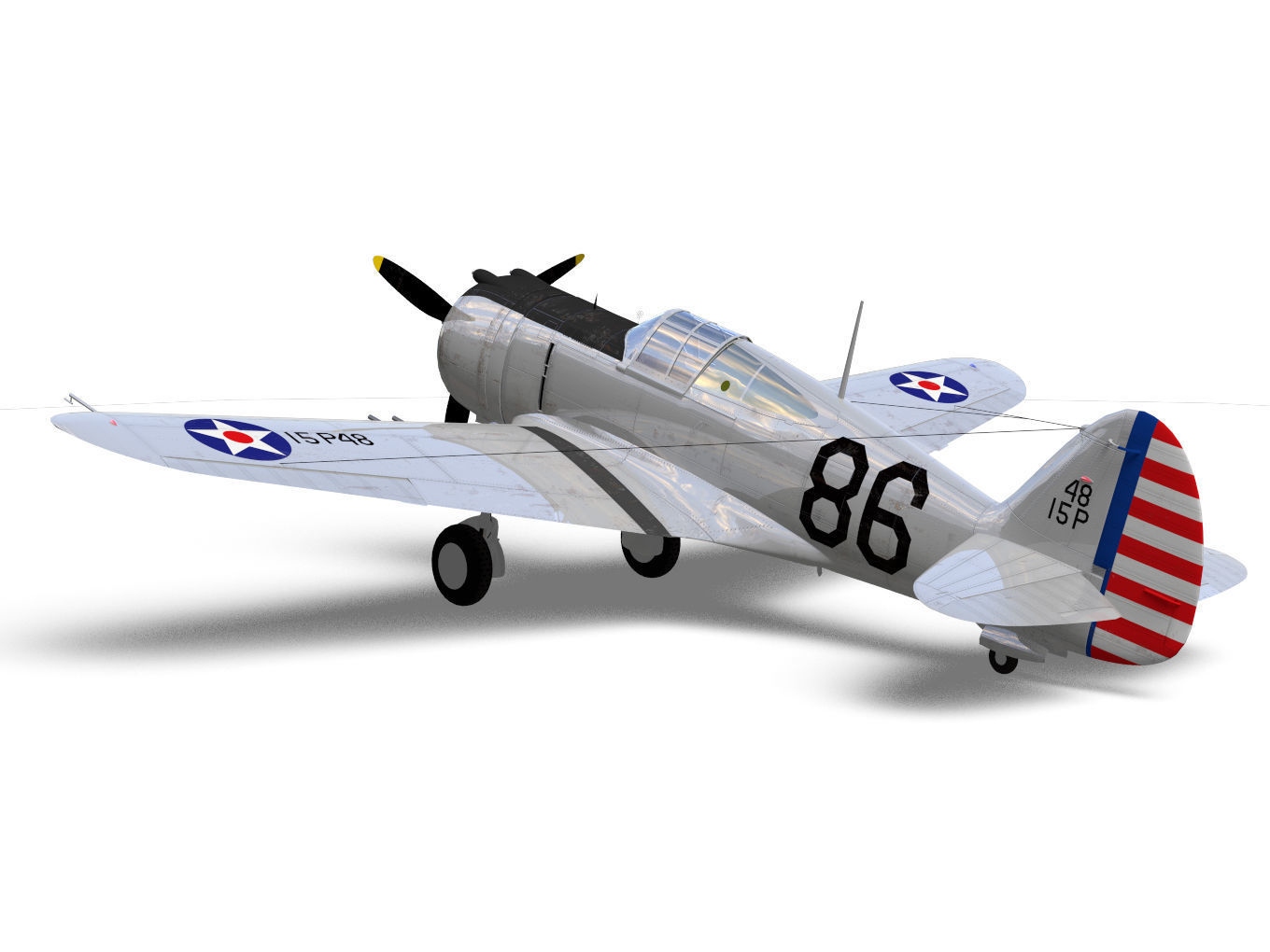 Curtiss Wright P36 3D model | CGTrader