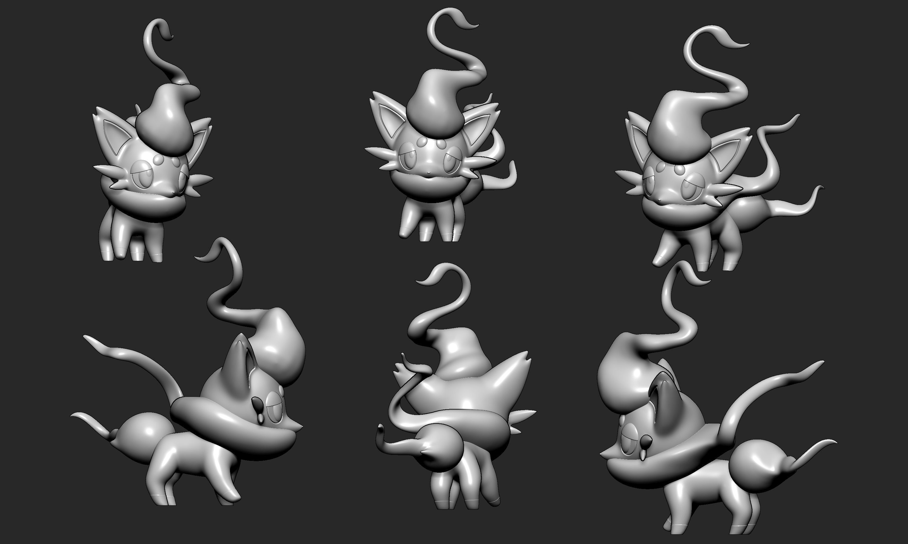 Pokemon - Hisuian Zorua with 2 poses 3D model 3D printable | CGTrader