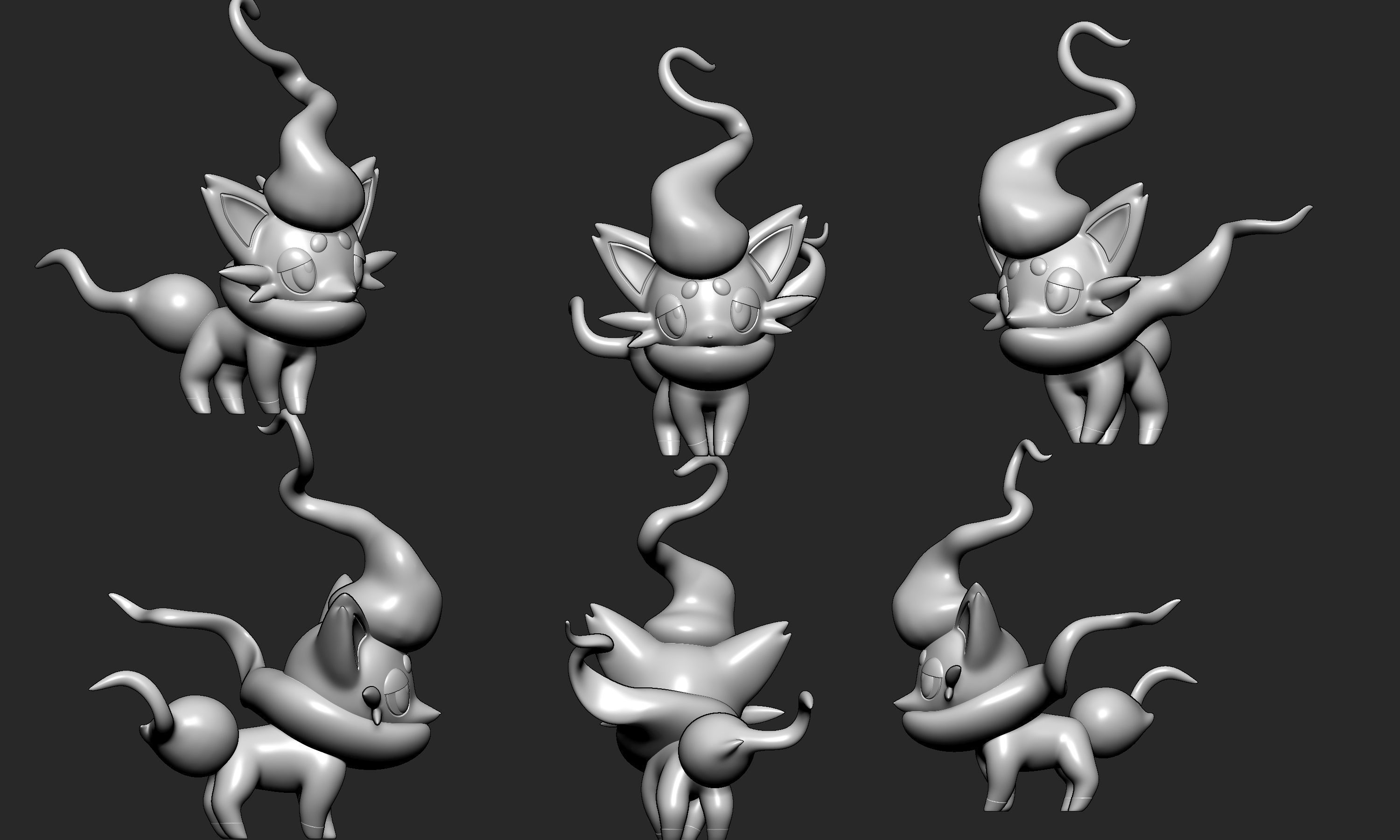 Pokemon - Hisuian Zorua with 2 poses 3D model 3D printable | CGTrader