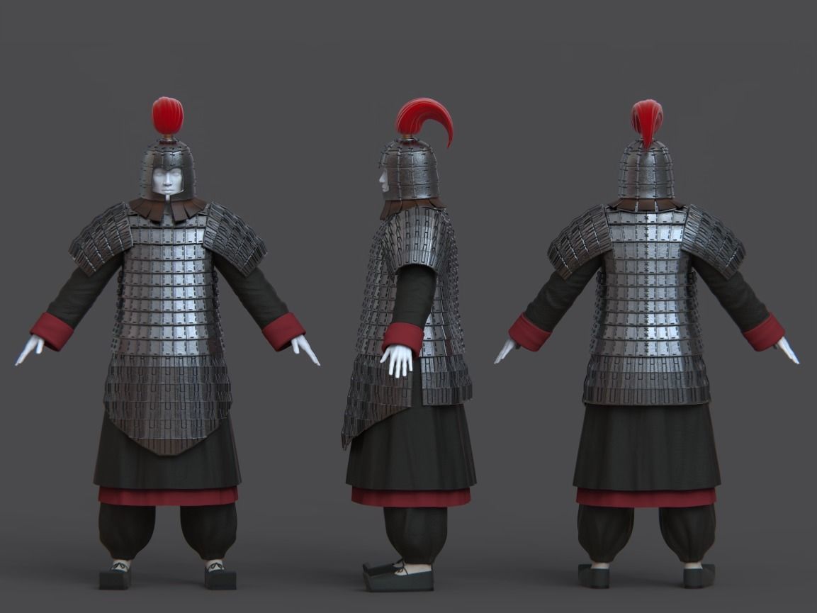 04-Ancient Chinese Armor-Qin dynasty 3D model | CGTrader
