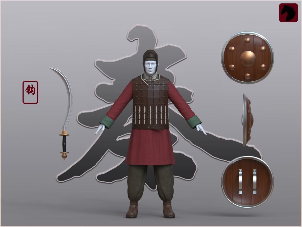 04-Ancient Chinese Armor-Qin dynasty 3D model | CGTrader