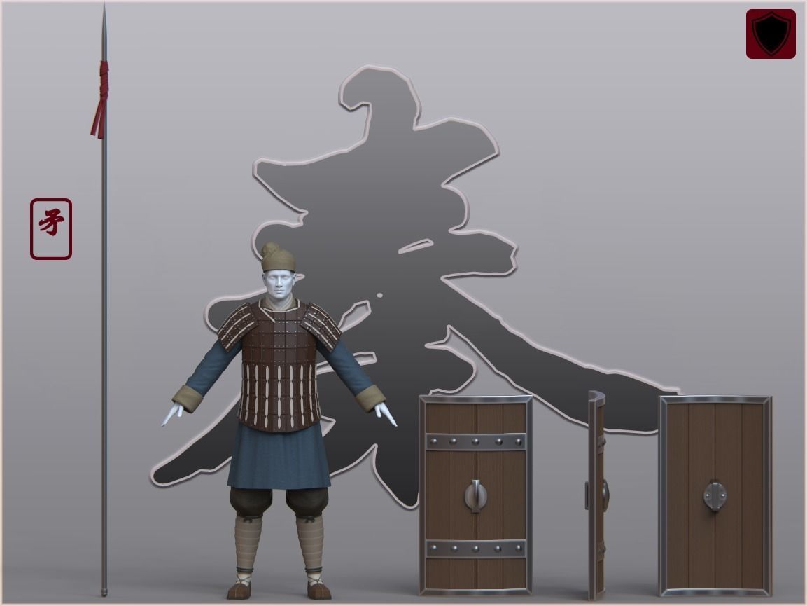 04-Ancient Chinese Armor-Qin dynasty 3D model | CGTrader