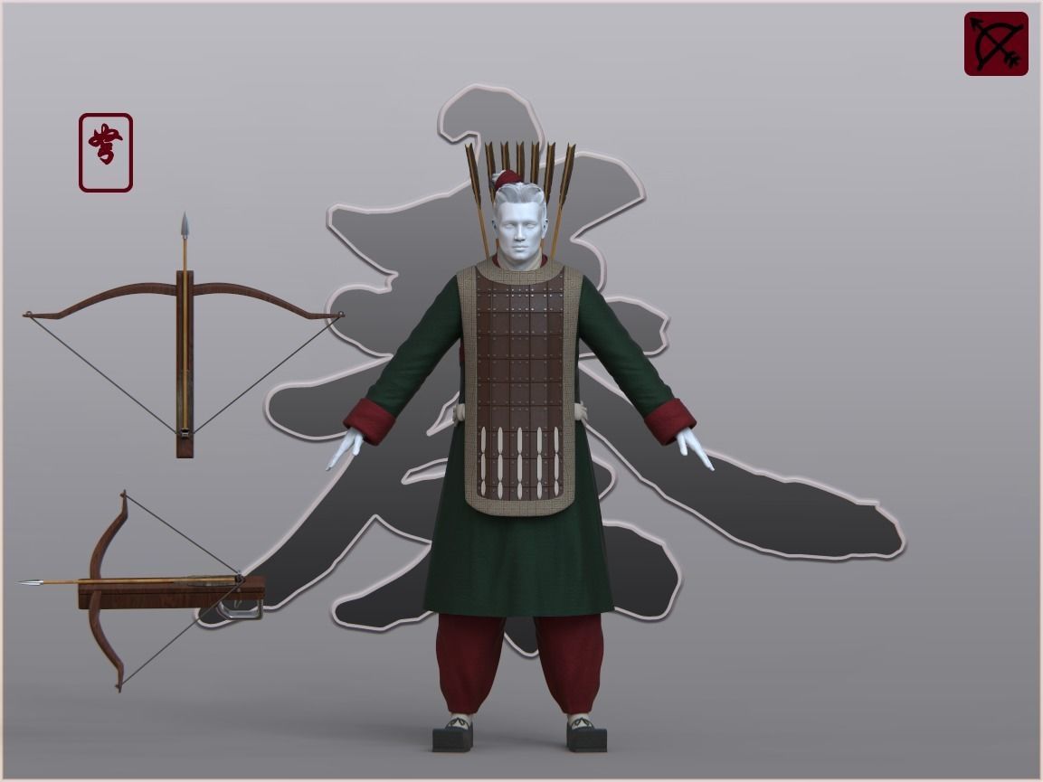 04-Ancient Chinese Armor-Qin dynasty 3D model | CGTrader