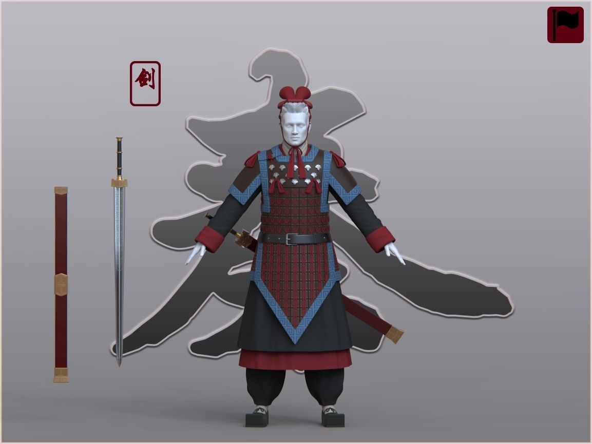 04-Ancient Chinese Armor-Qin dynasty 3D model | CGTrader