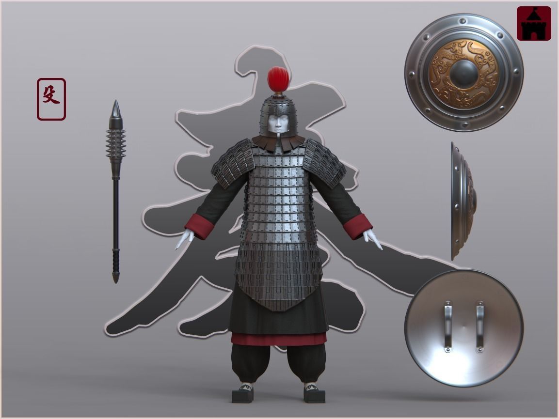 04-Ancient Chinese Armor-Qin dynasty 3D model | CGTrader