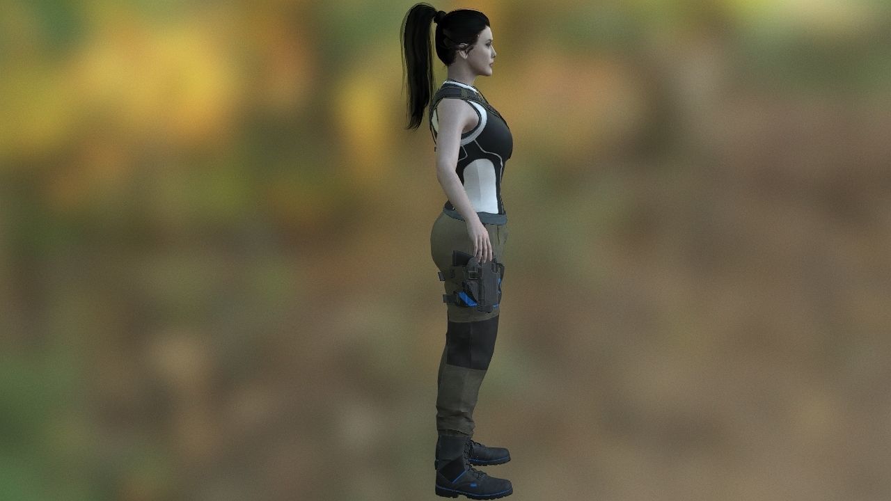 3D model Angelina Jolie as Lara Croft VR / AR / low-poly | CGTrader