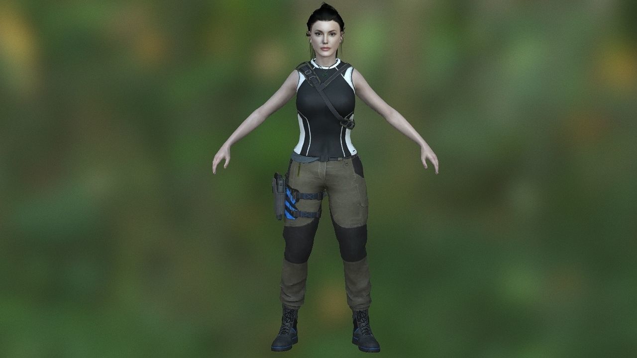 3D model Angelina Jolie as Lara Croft VR / AR / low-poly | CGTrader