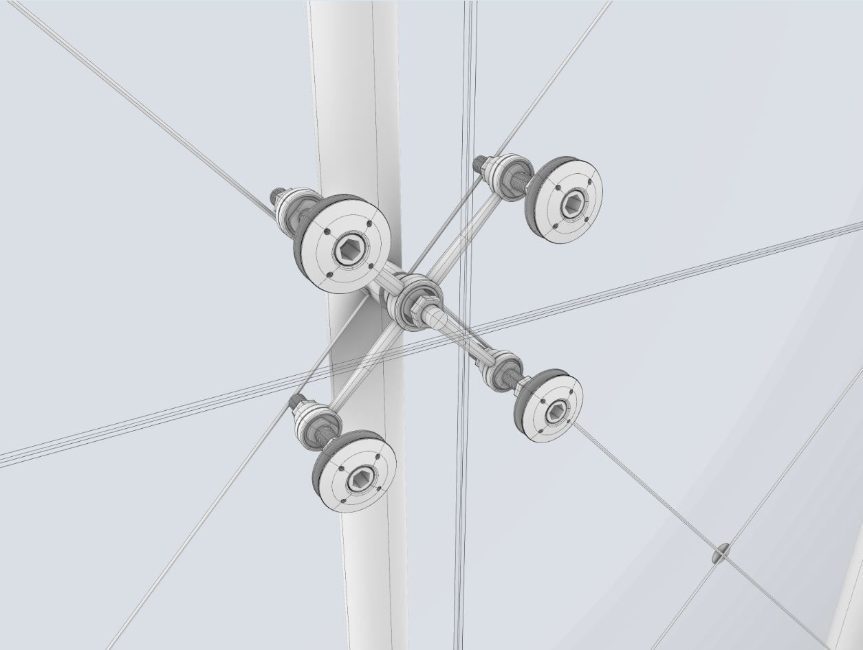 Glass Structure -Spider System 3D model | CGTrader