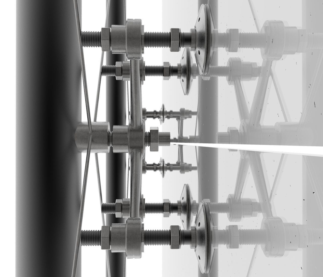 Glass Structure -Spider System 3D model | CGTrader