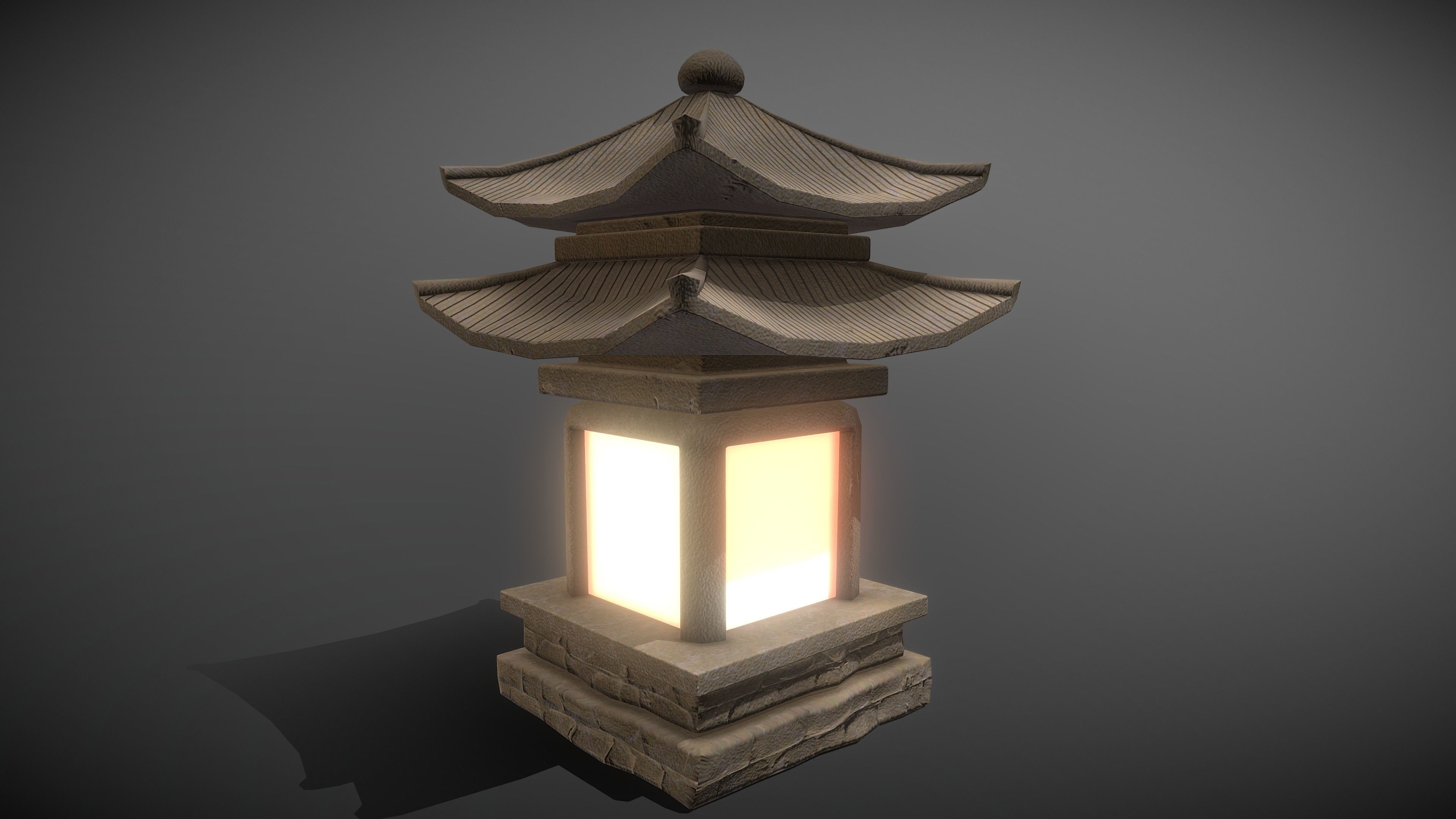 3D model 12 Stone Lanterns VR / AR / low-poly | CGTrader