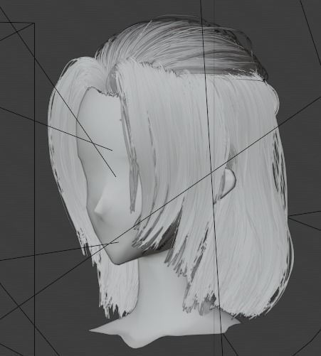 Stylized Anime Male Hairstyle Blender Particle System 3d Model Cgtrader