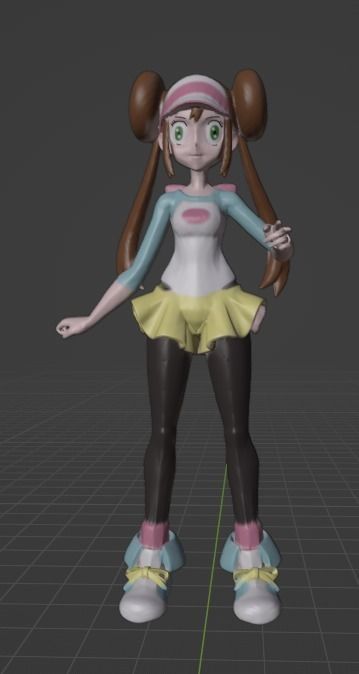 Rosa pokemon trainer 3D model 3D printable | CGTrader
