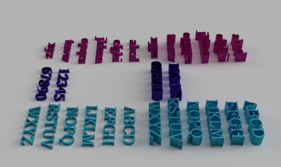 Bookman old style font free 3D model | CGTrader