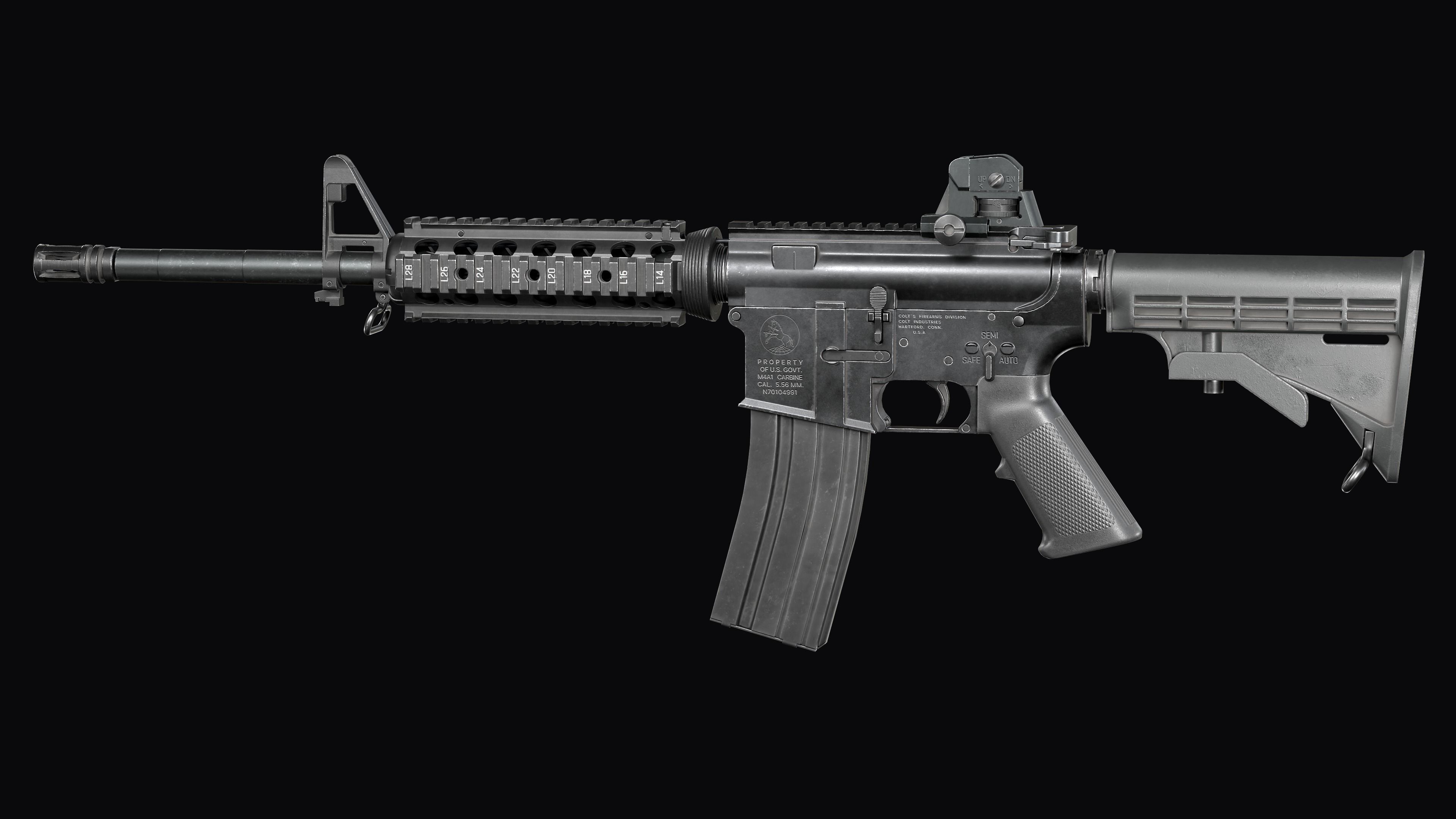 3D Model Collection Modular Modern Assault Rifles Gun Weapon Pack VR ...