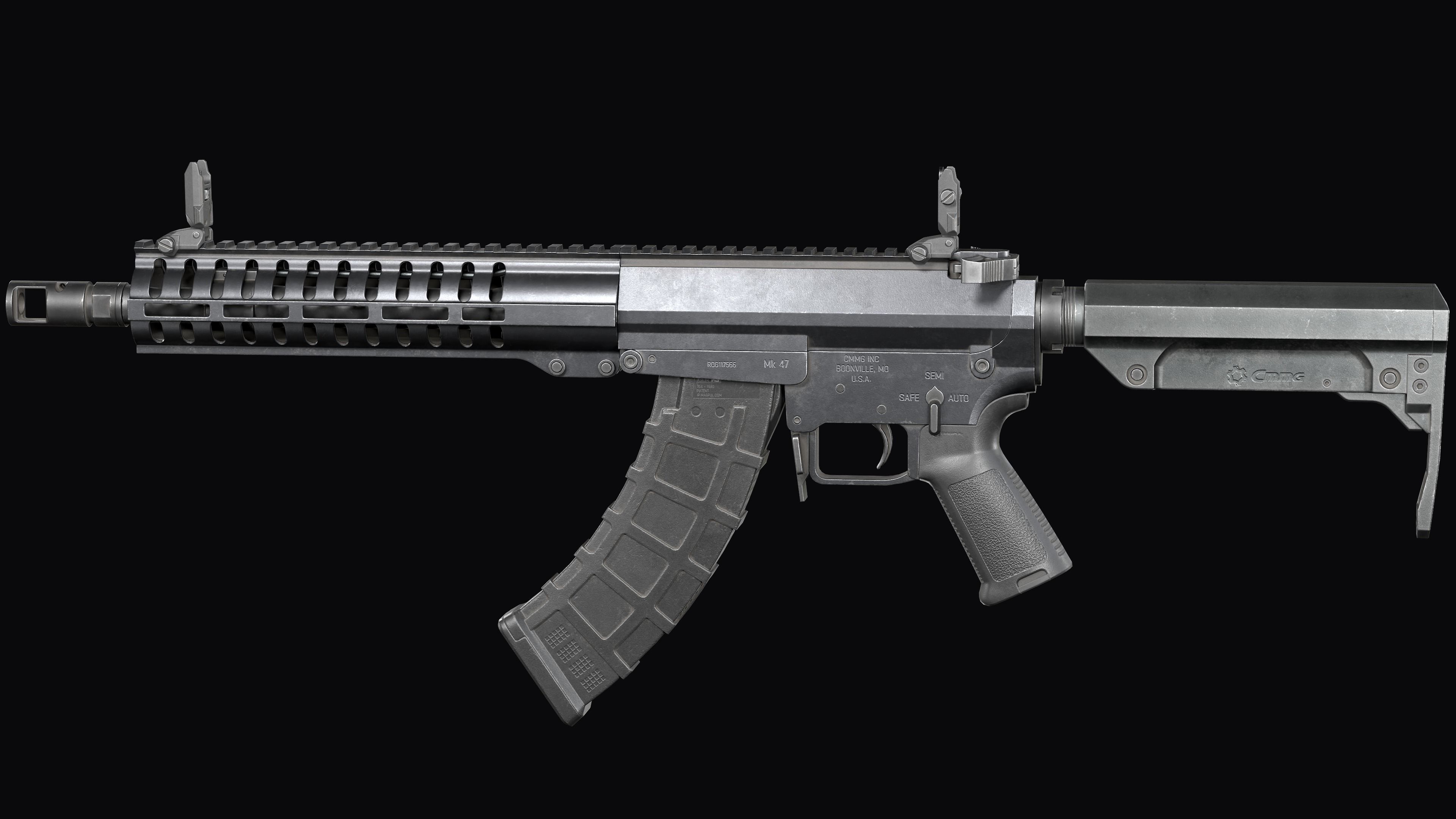 3D Model Collection Modular Modern Assault Rifles Gun Weapon Pack VR ...