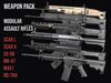 3D Model Collection Modular Modern Assault Rifles Gun Weapon Pack VR ...