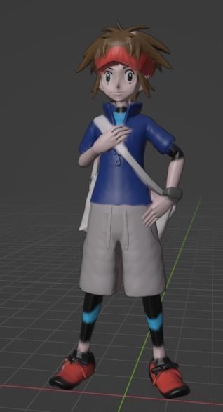 Nate pokemon trainer 3D model 3D printable | CGTrader