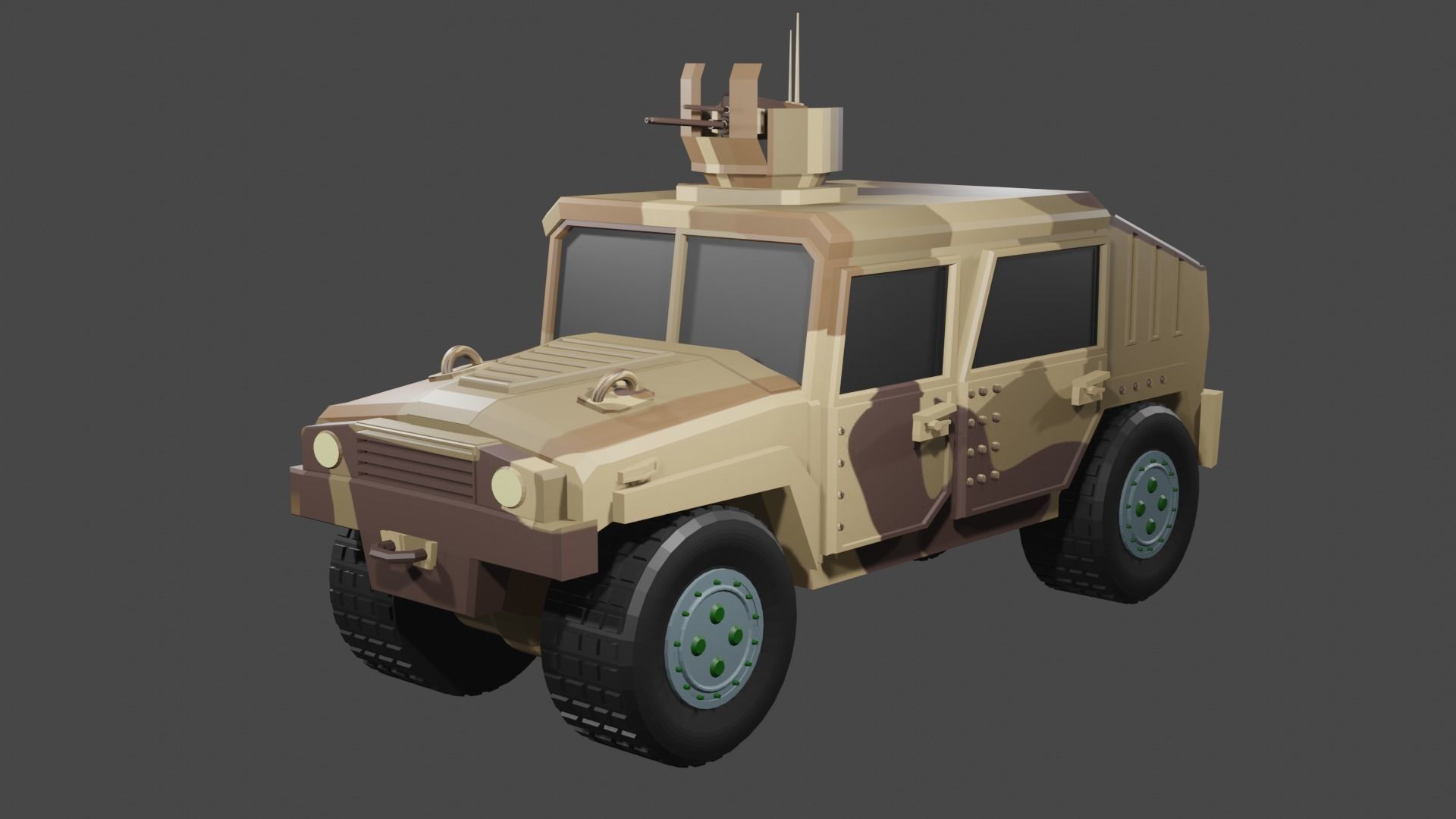 3D model assault humvee VR / AR / low-poly | CGTrader